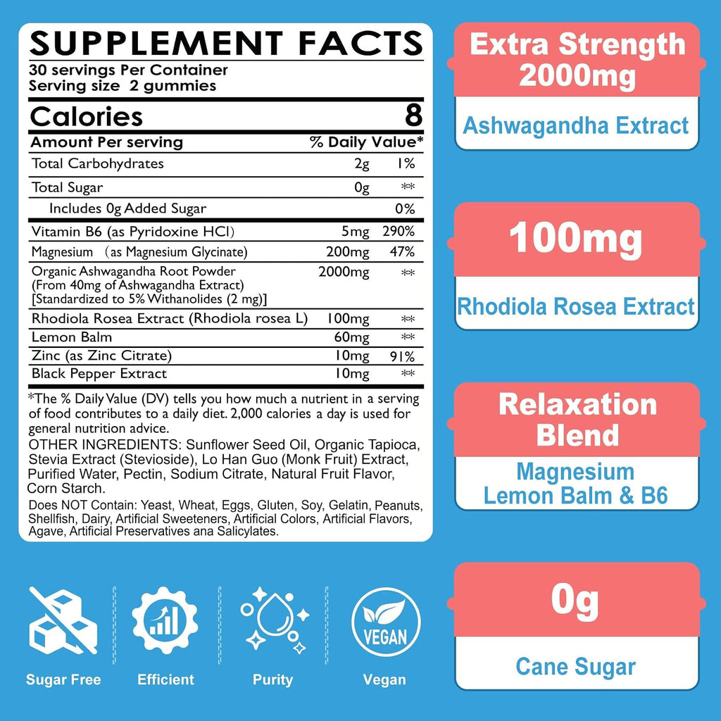 60 count ashwagandha gummies for wellness