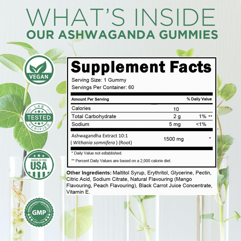 60 count ashwagandha gummies for wellness