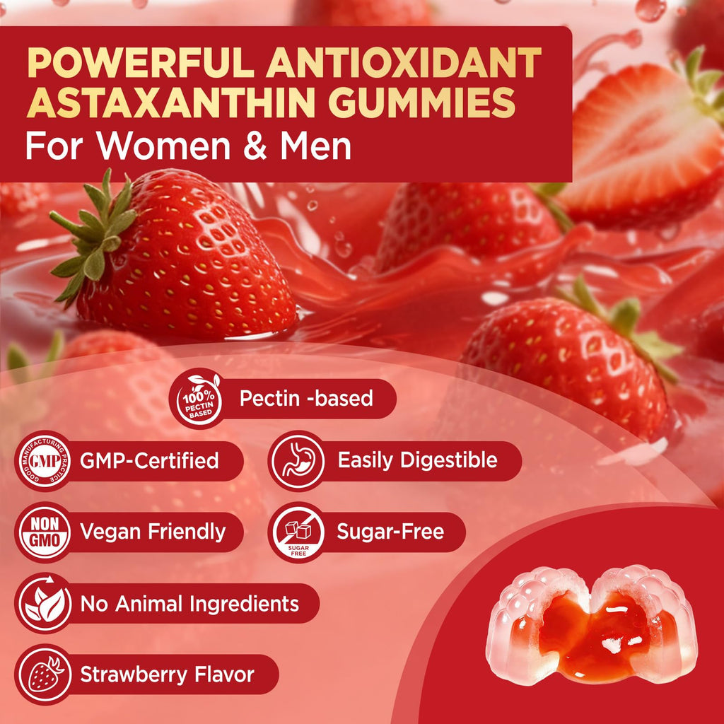 60 count Astaxanthin gummies for energy