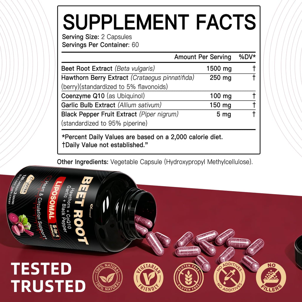 60 count beet root capsules
