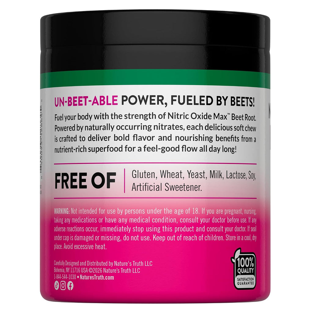 60 count beet root chews for convenience