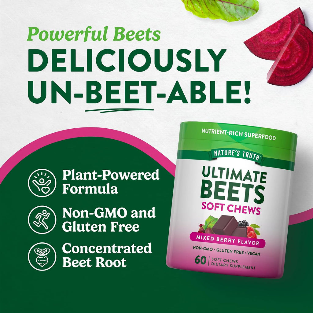 60 count beet root chews for wellness