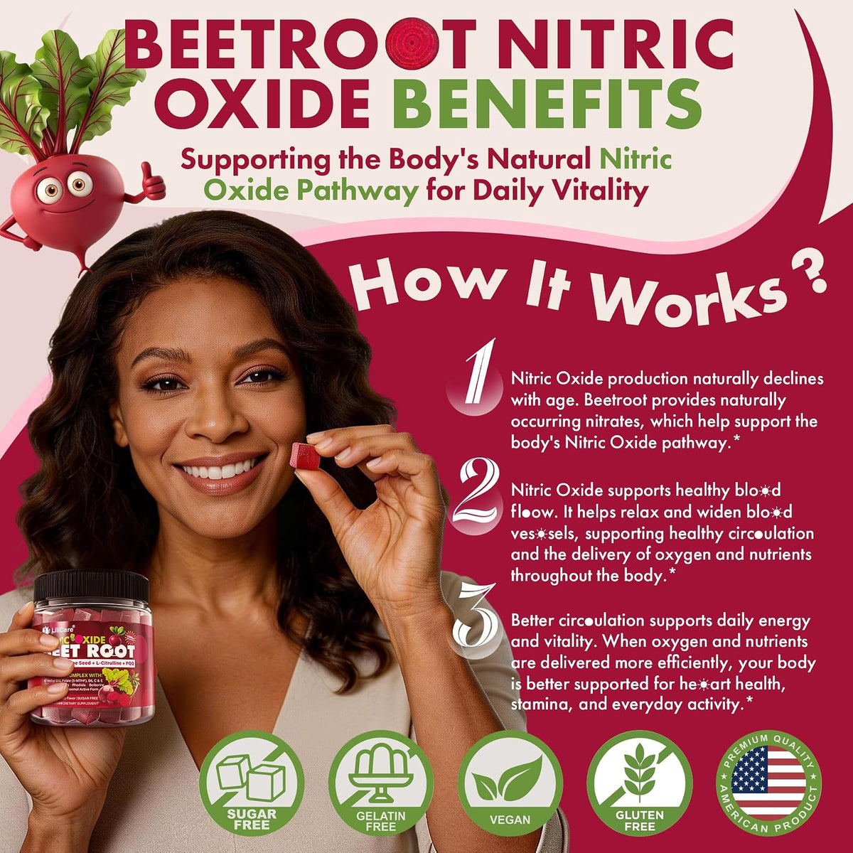 60 count beet root gummies for convenience