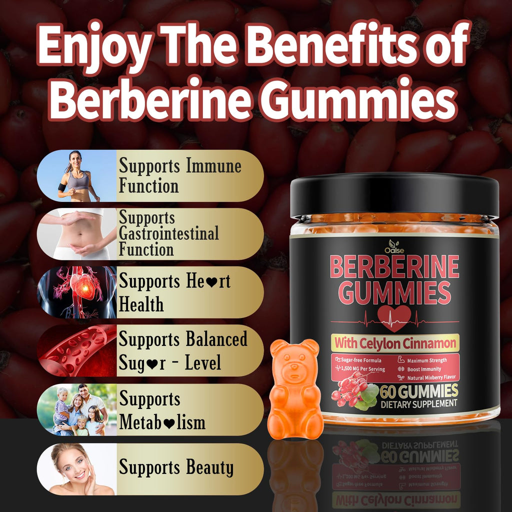 60 count berberine gummy bottle