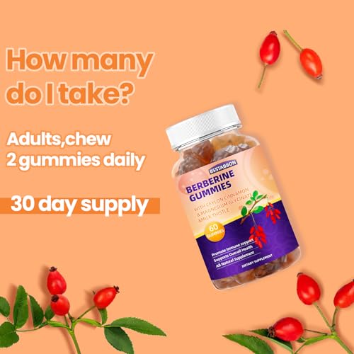 60 count berberine gummy jar