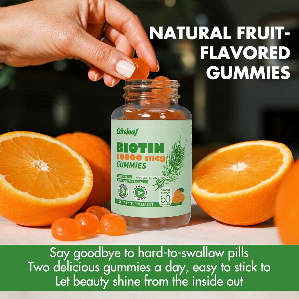 60 count biotin gummy bottle