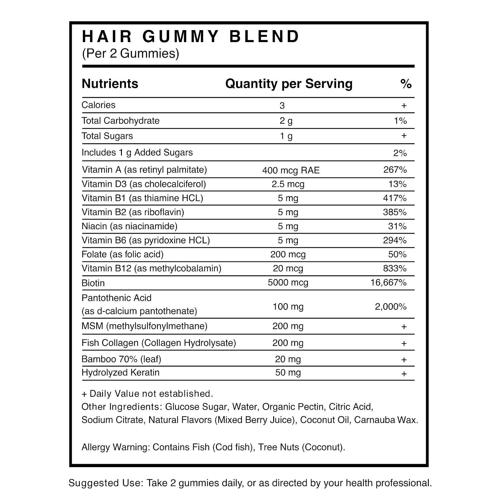 60 count biotin gummy vitamins