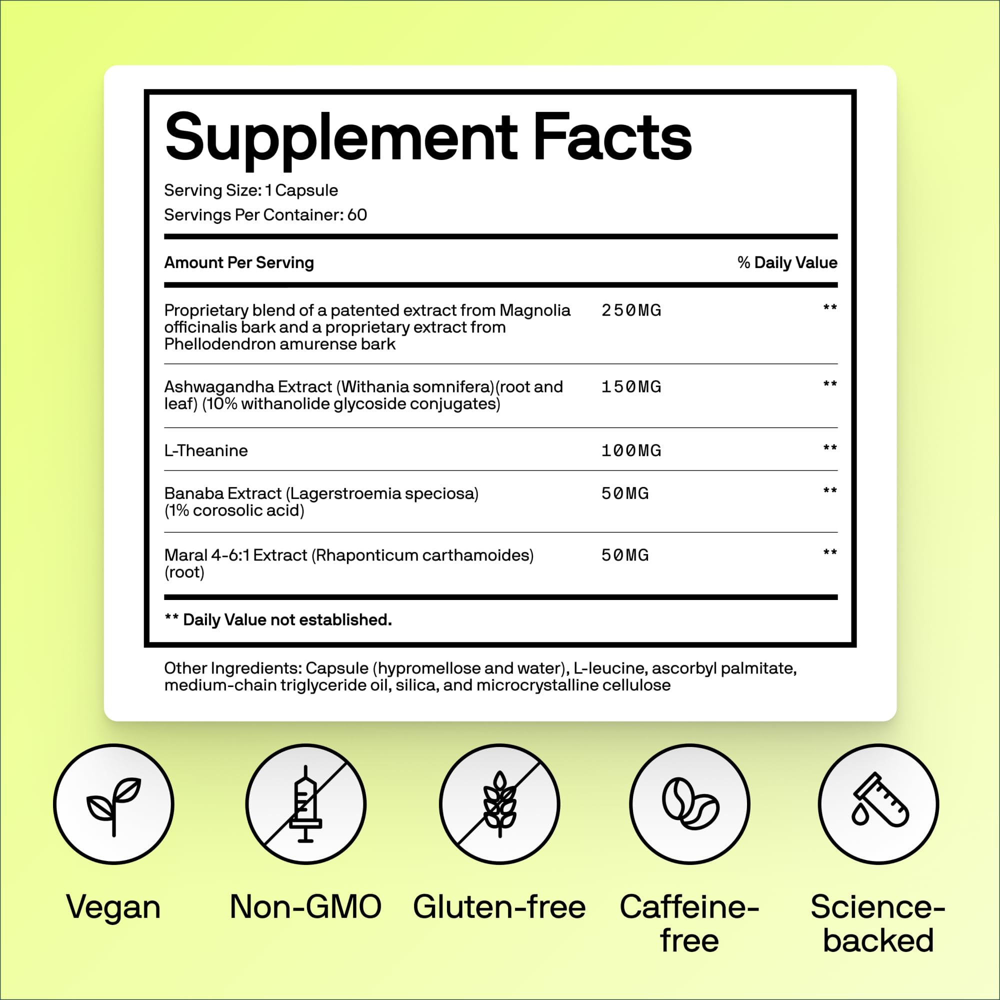 60 count blended vitamin & mineral supplements