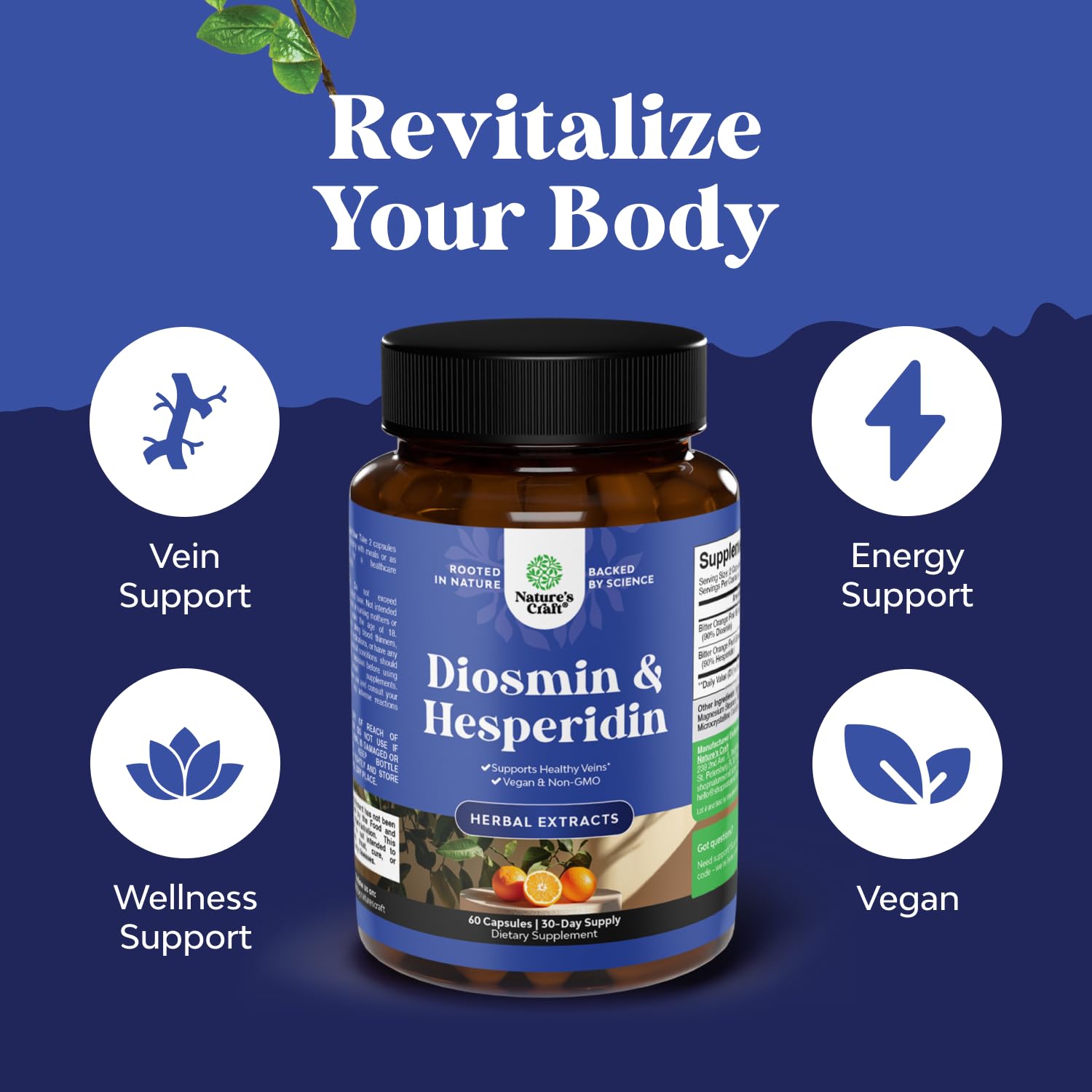 60 count blended vitamin & mineral supplements