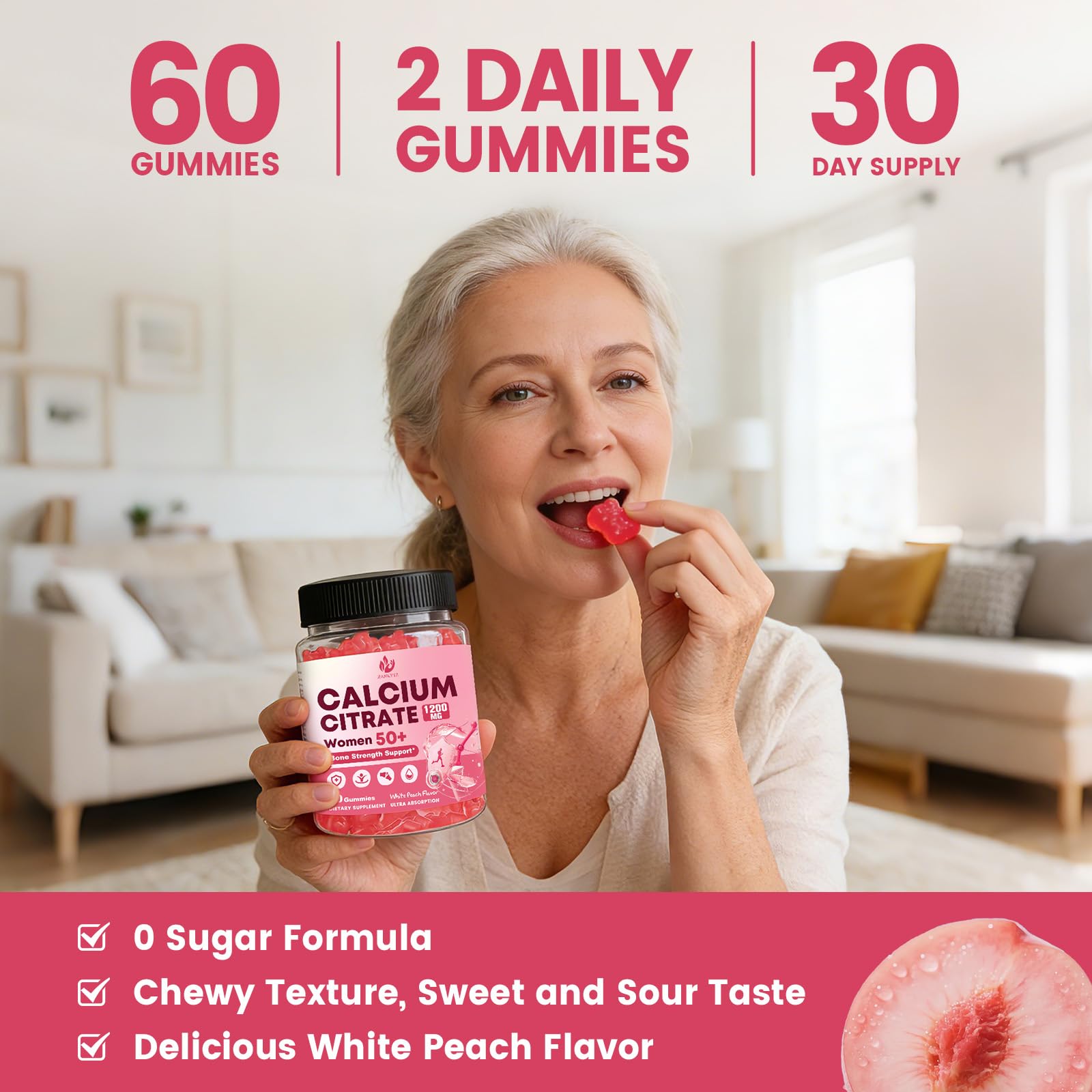60 count calcium D3 gummies