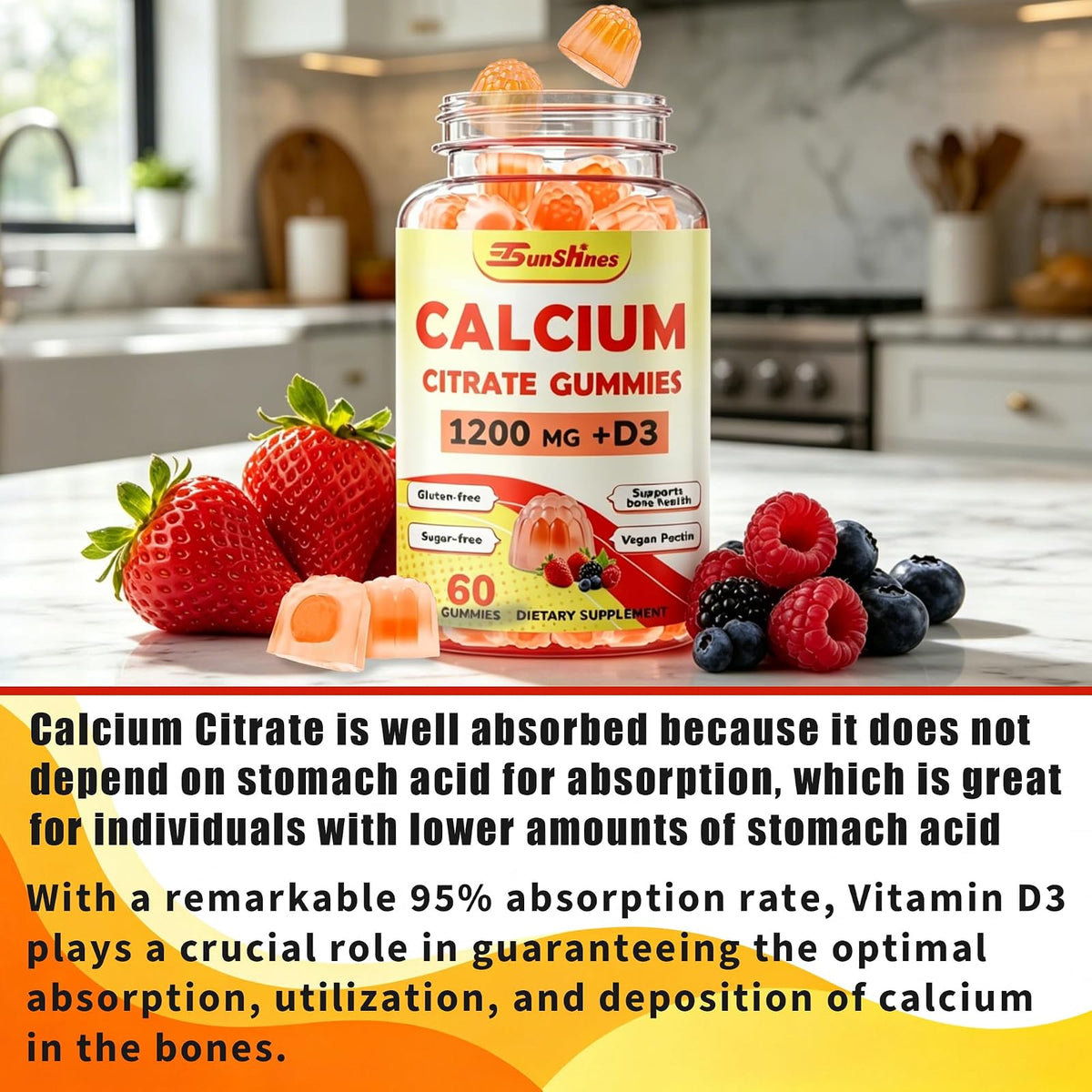 60 count calcium gummies for adults
