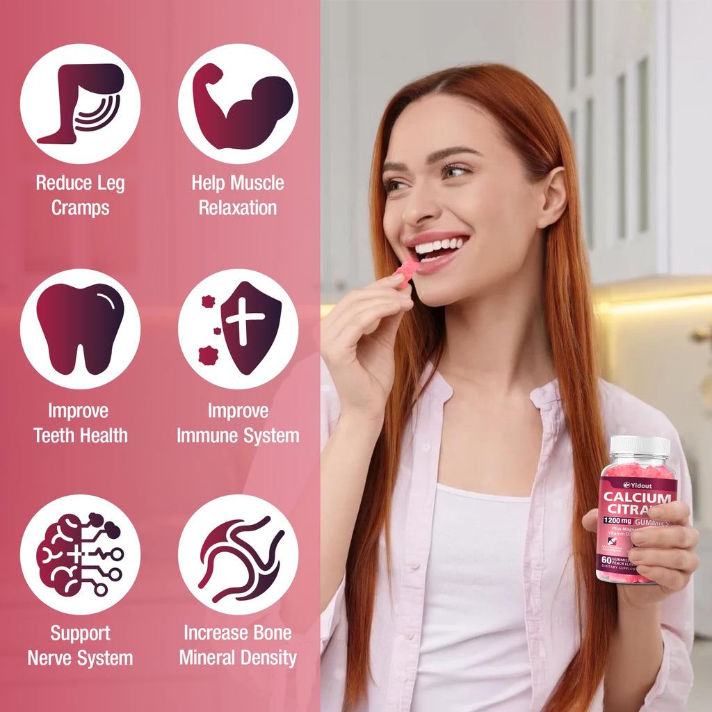 60 count calcium gummies for convenient dosing