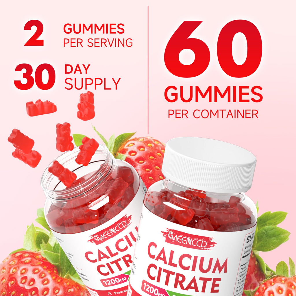 60 count calcium gummies for convenient use