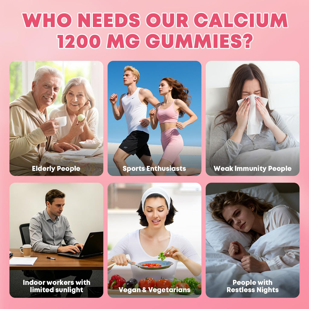 60 count calcium gummies for easy intake