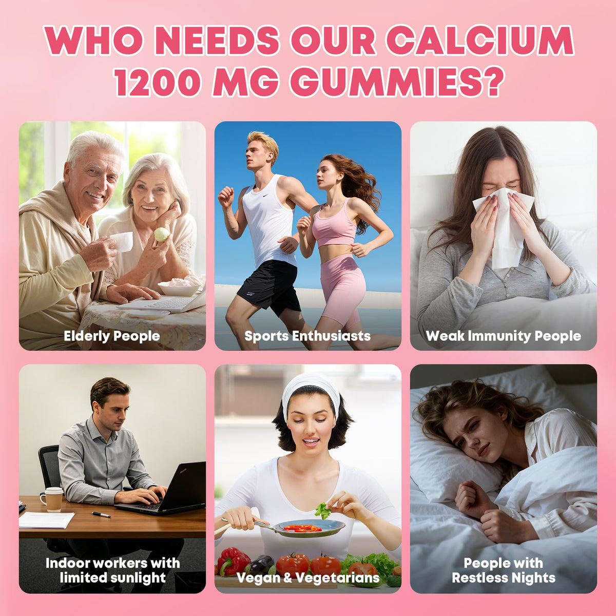 60 count calcium gummies for easy intake