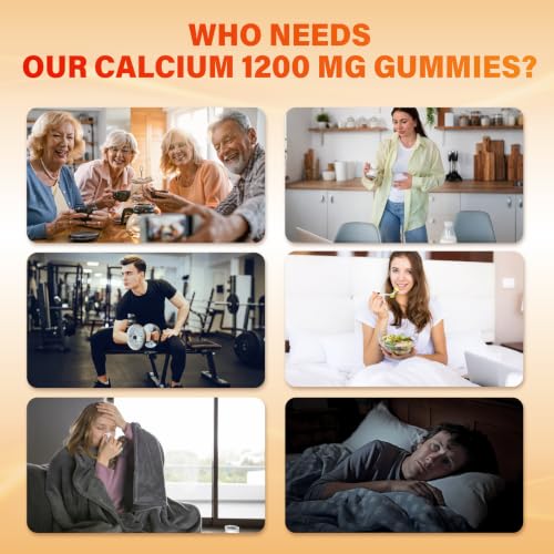 60 count calcium gummies for family use