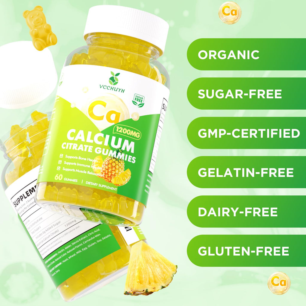60 count calcium gummies for family wellness