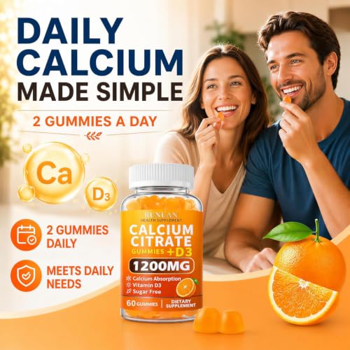 60 count calcium gummy bottle