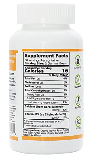 60 count calcium supplement bottle