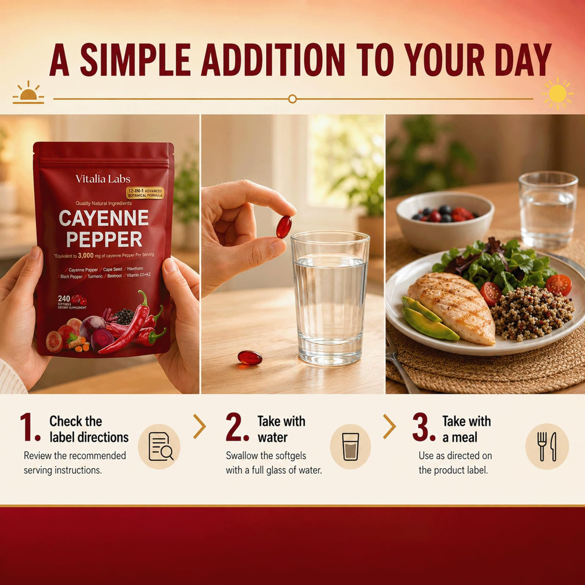 60 count cayenne pepper health formula