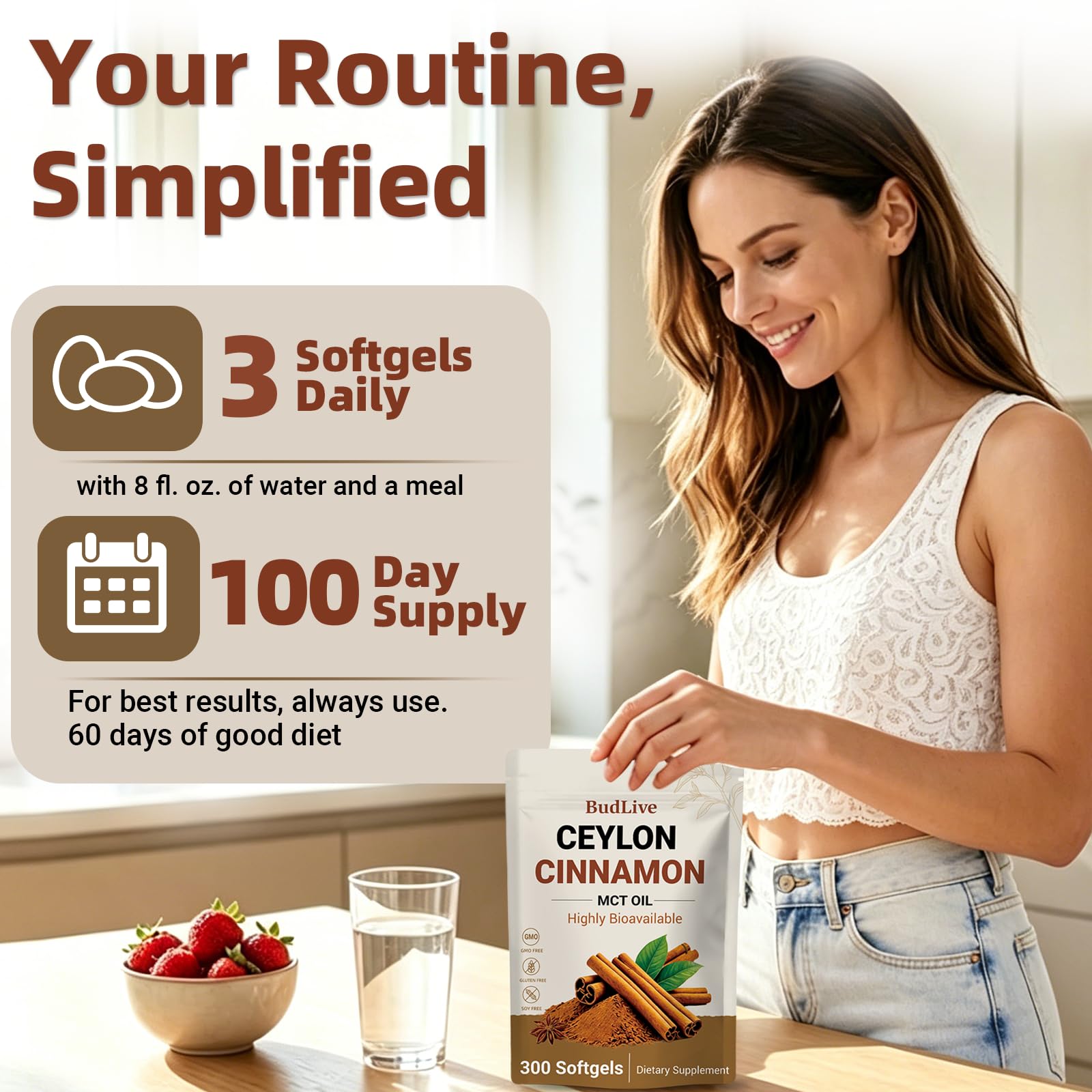 60 count Ceylon cinnamon softgels