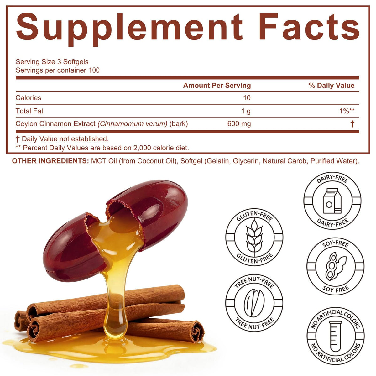 60 count Ceylon cinnamon softgels