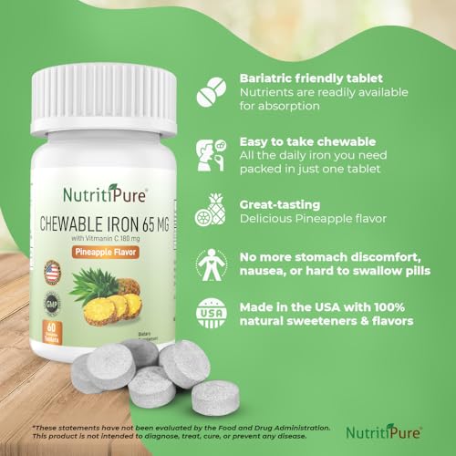 60 count chewable iron tablets