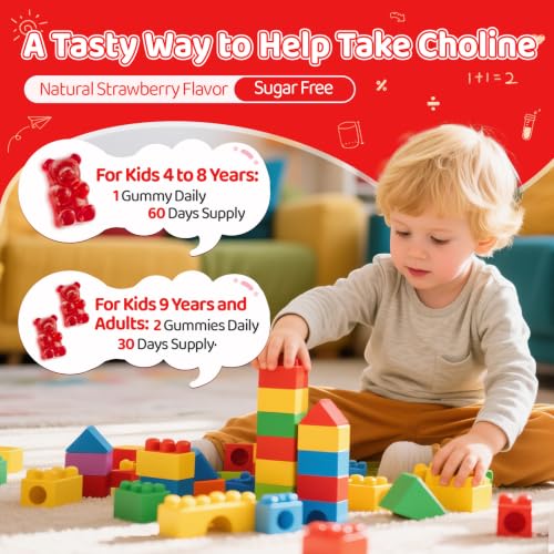 60 count Choline gummies for easy supplementation