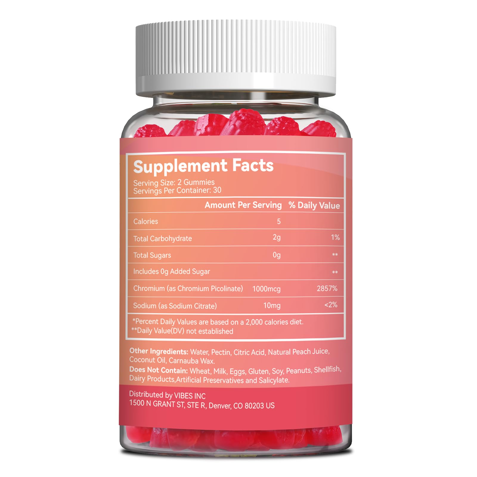 60 count chromium gummies for daily use