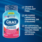 60 count Colace gummies for daily digestive support