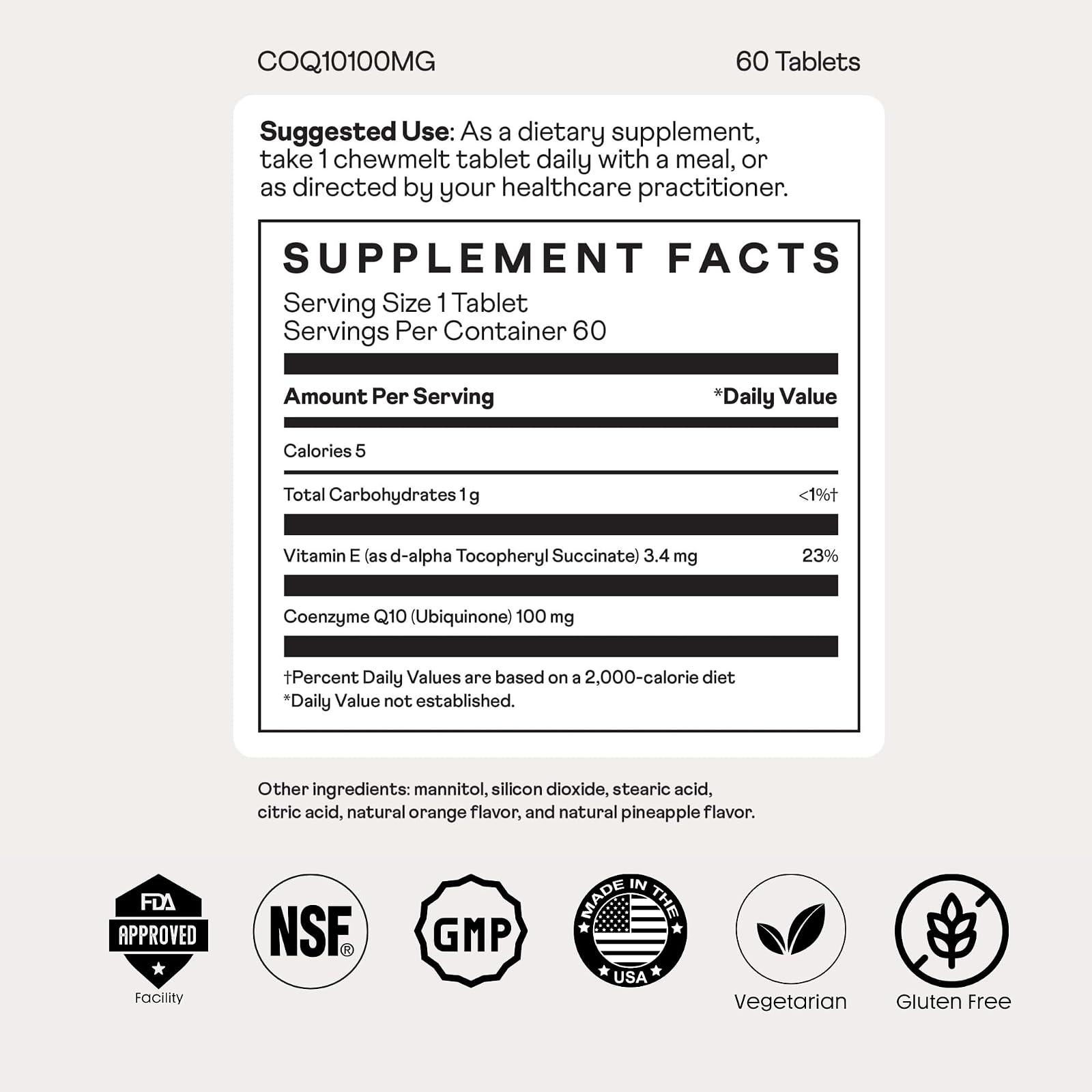 60 count coq10 chewables