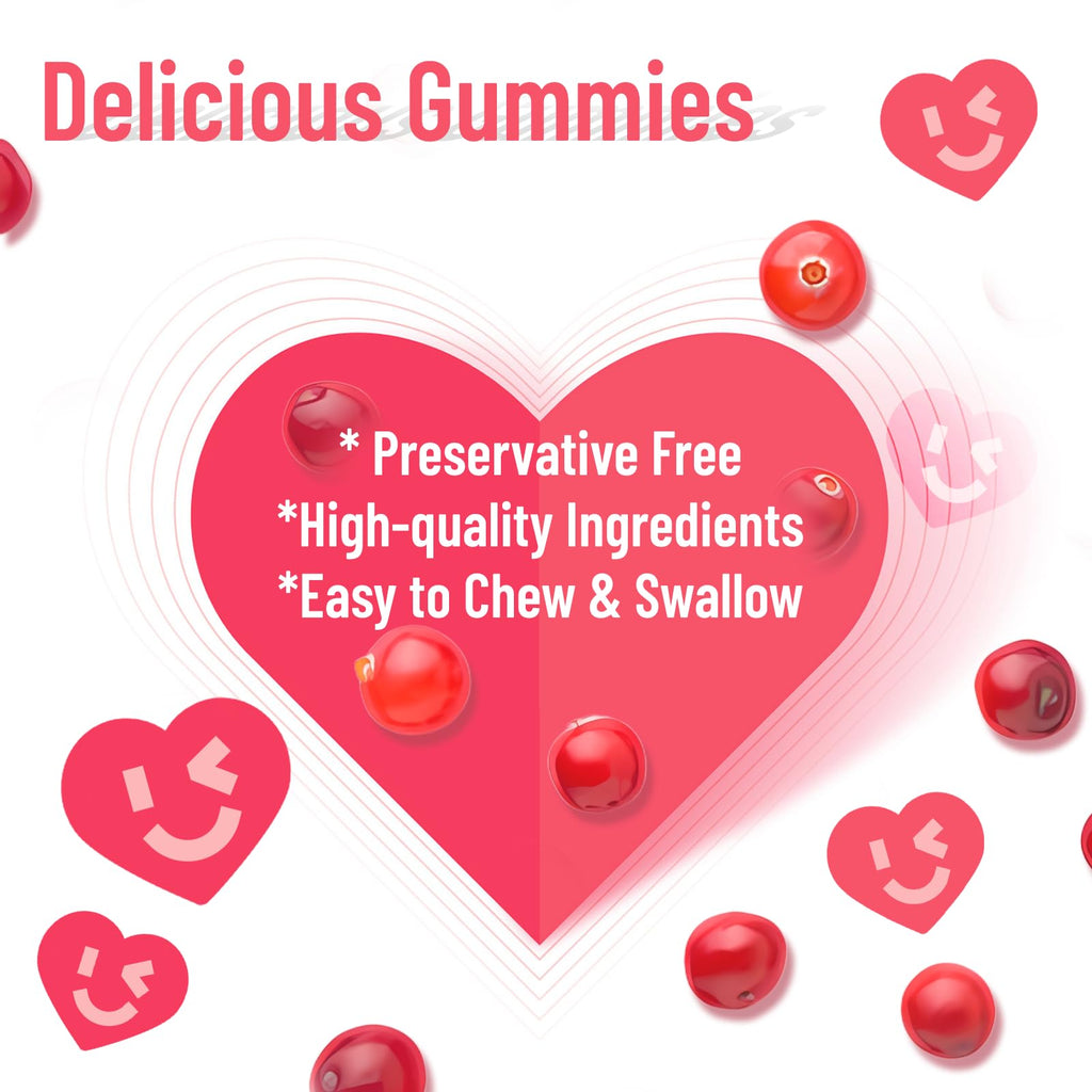 60 count cranberry gummies for convenience
