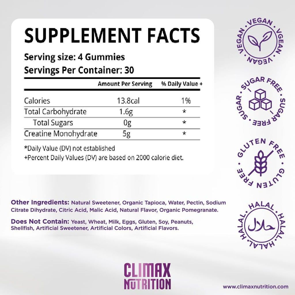 60 count creatine gummies for strength
