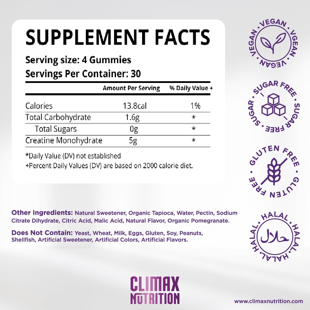 60 count creatine gummies for strength