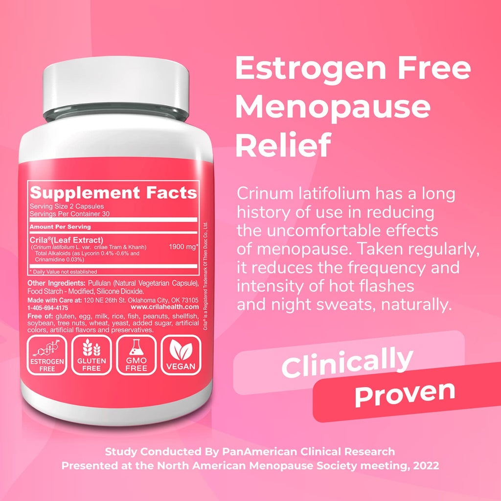 60 count Crila Health menopause capsules