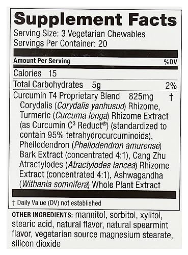 60 count curcumin chewable tablets