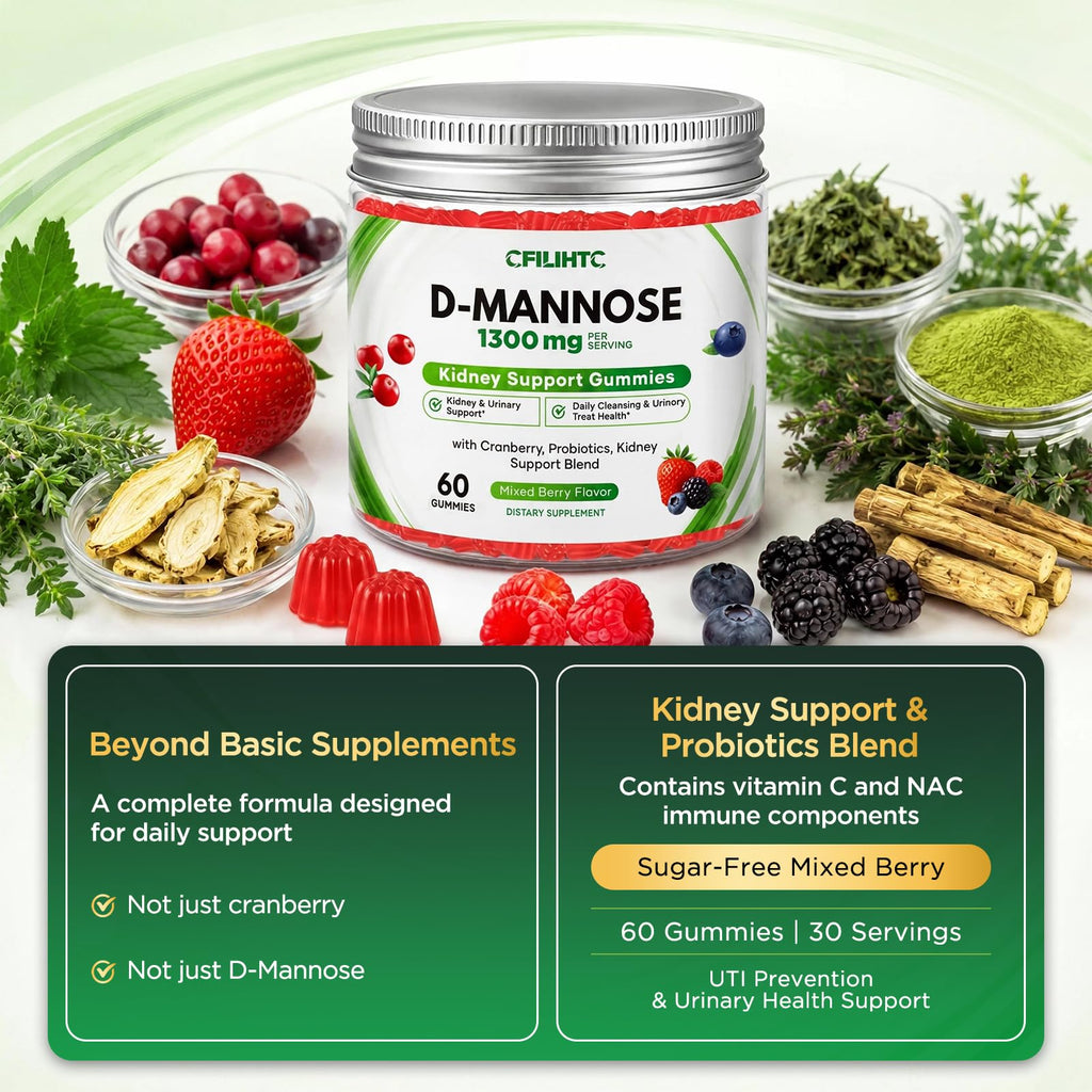 60 count D-Mannose cranberry gummies