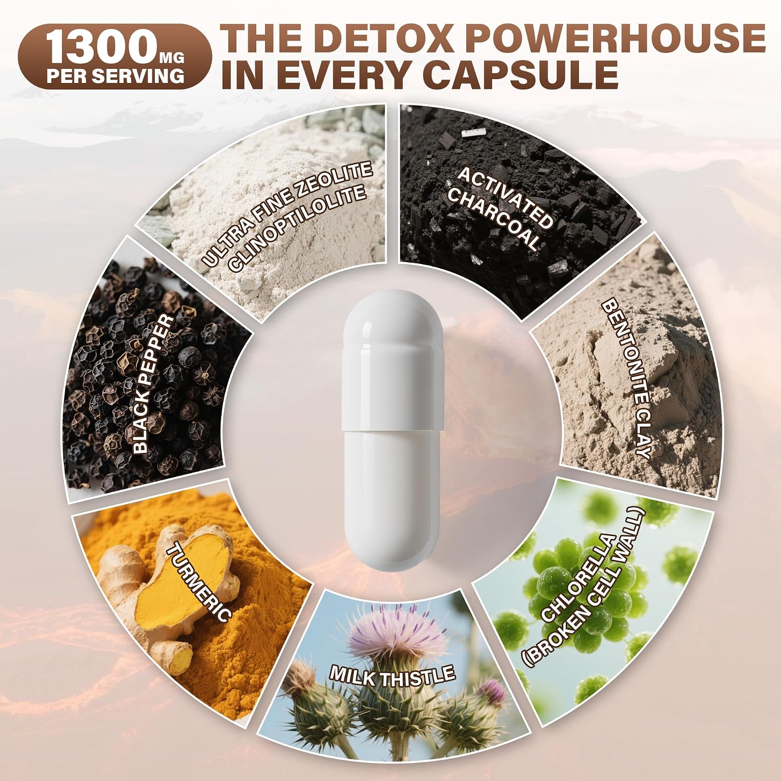 60 count detox capsules for health