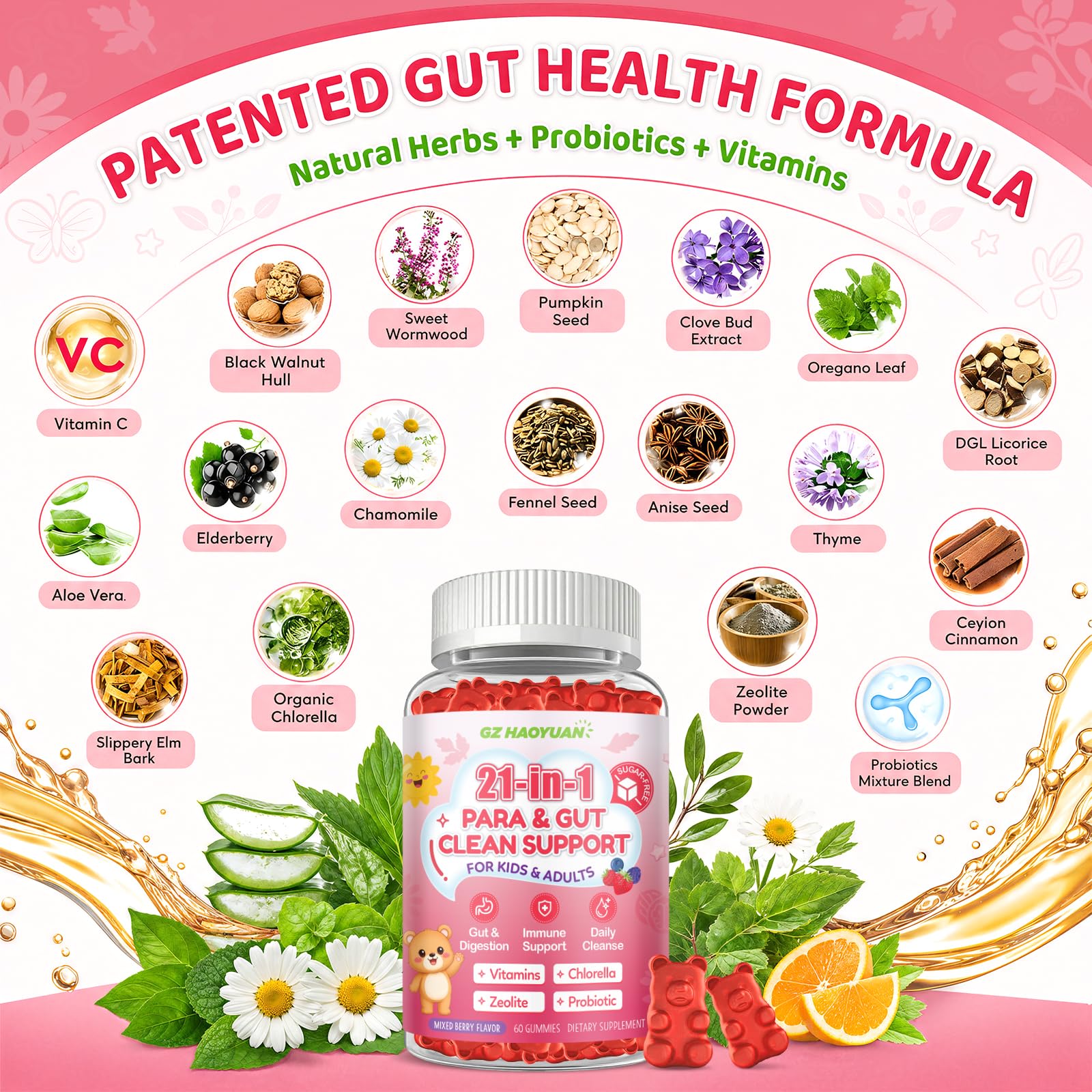 60 count detox gummies for adults