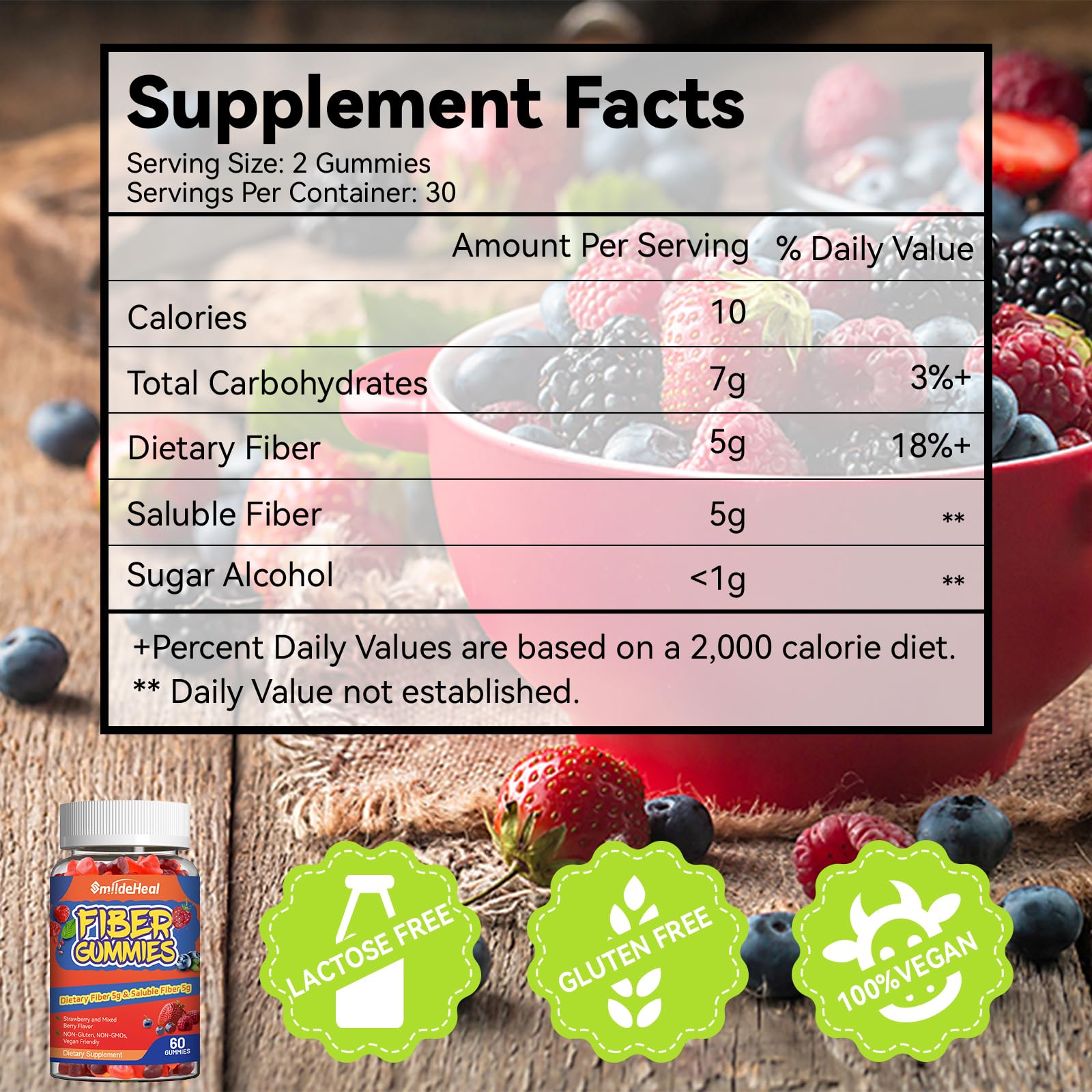 60 count dietary fiber gummies