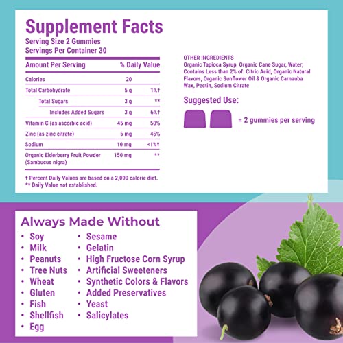 60 count elderberry gummies for adults