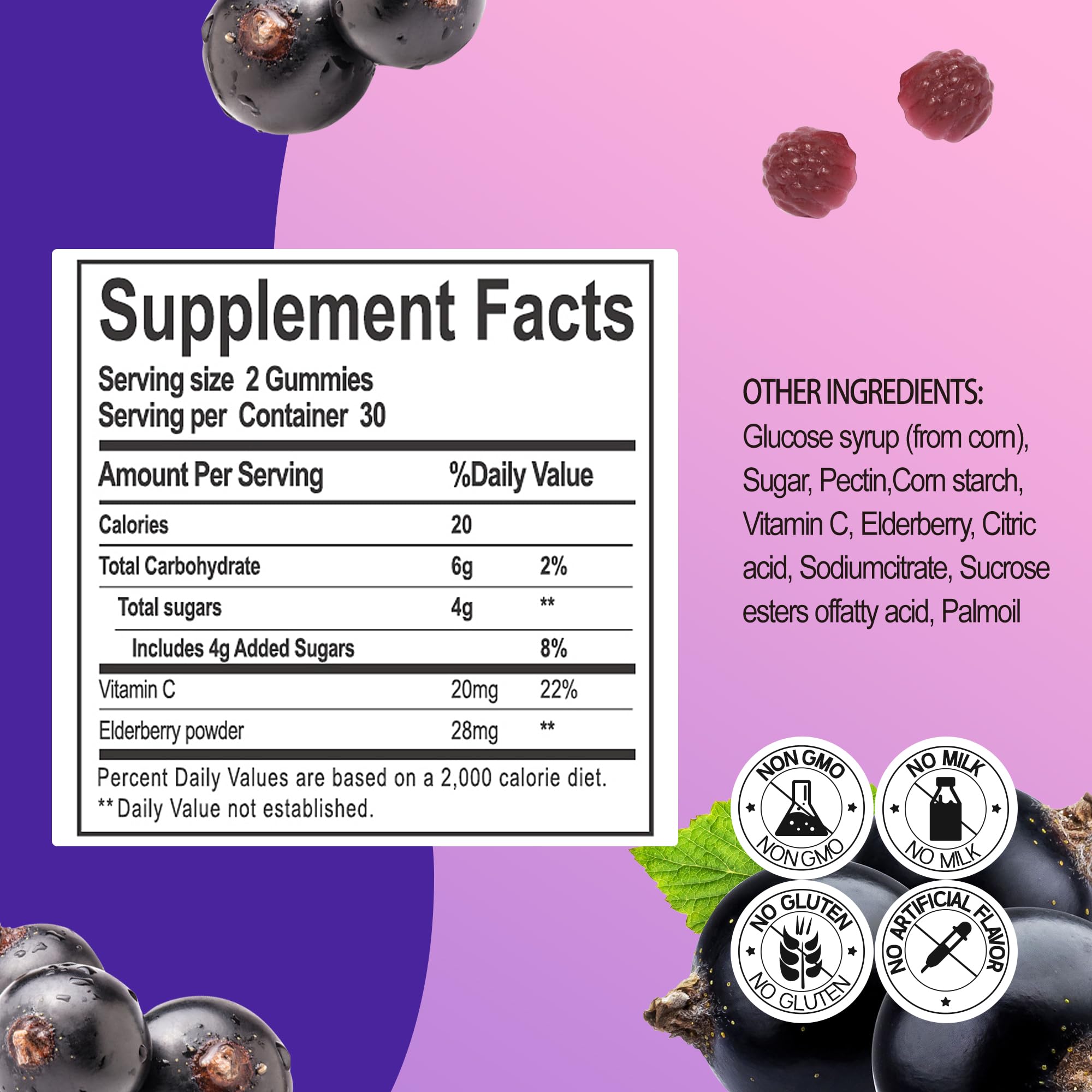 60 count elderberry gummies for adults