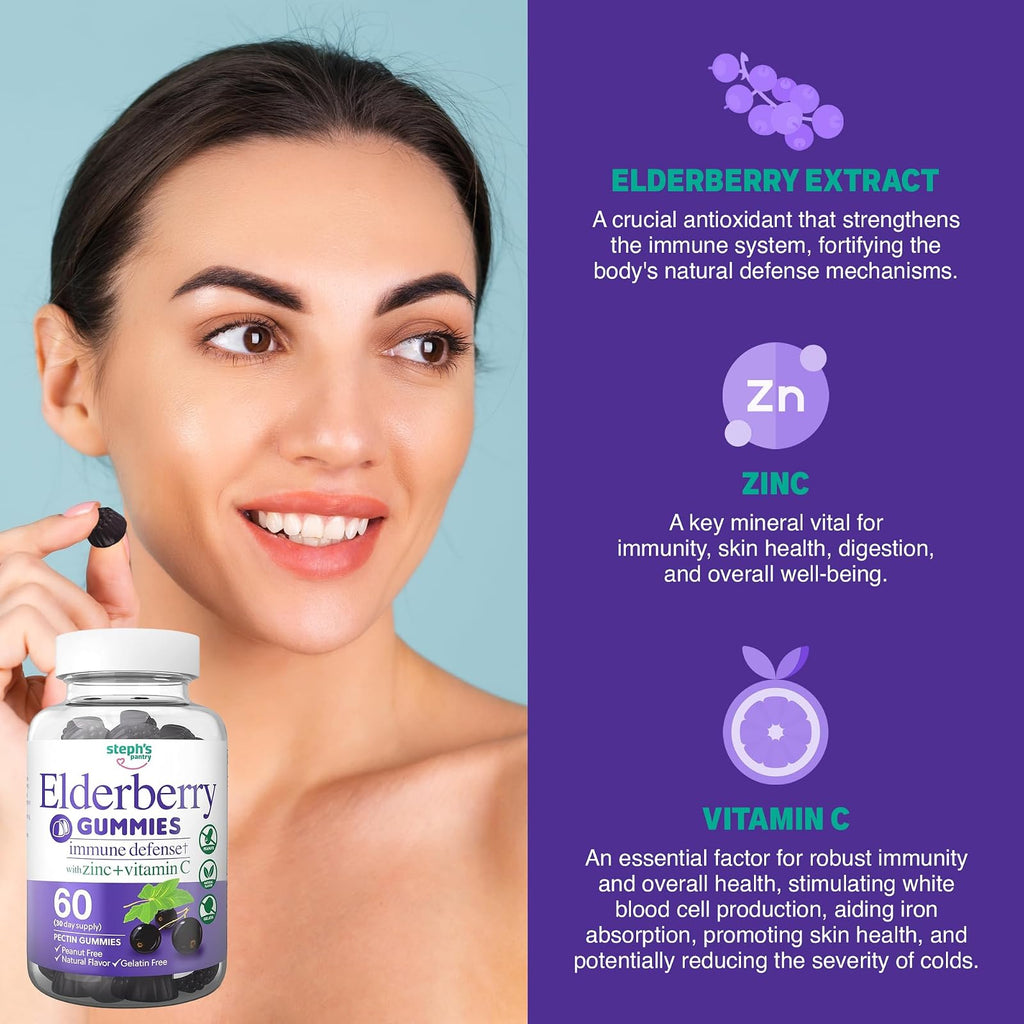 60 count elderberry gummies for wellness