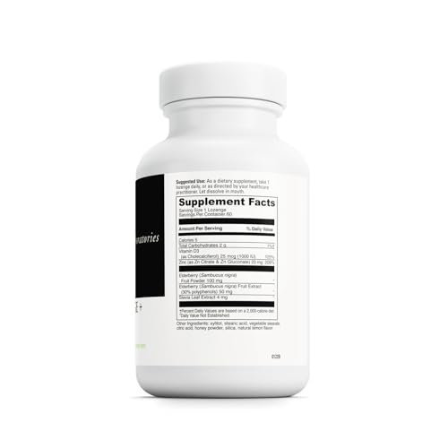 60 count elderberry lozenges for health