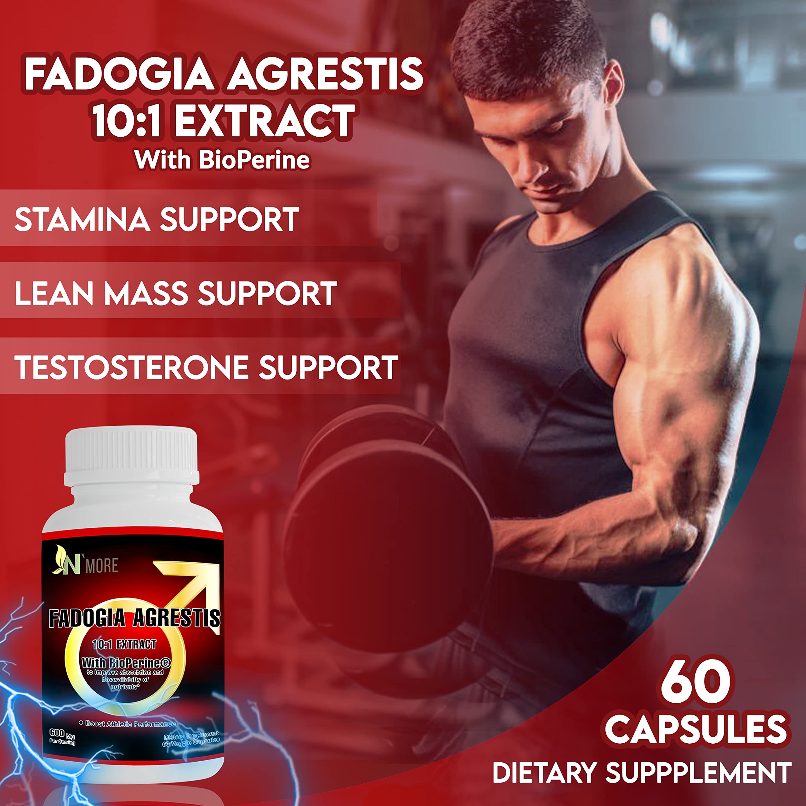 60 count Fadogia Agrestis capsules