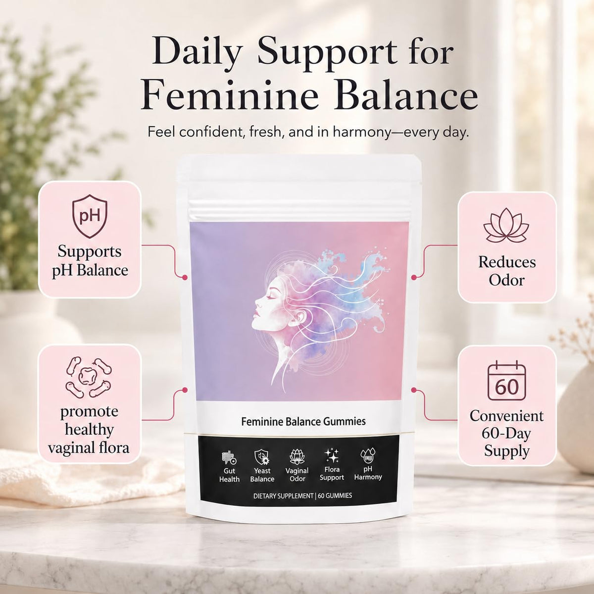 60 count feminine balance supplements