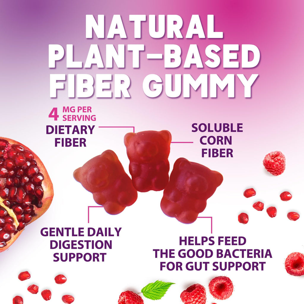 60 count fiber gummies for gut health