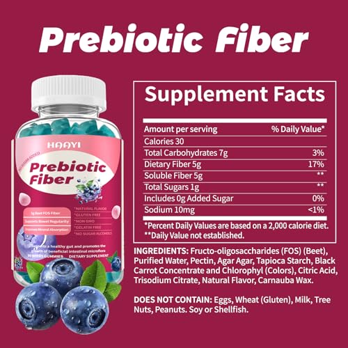 60 count fiber gummies for gut health