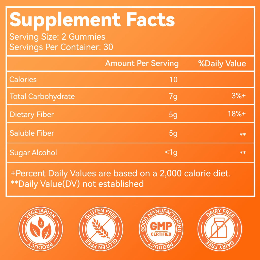 60 count fiber supplement gummies