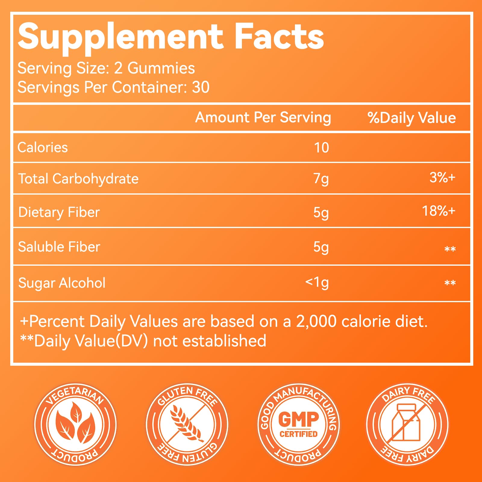 60 count fiber supplement gummies